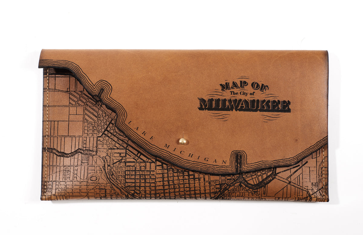 Milwaukee Map Clutch – Tactile Craftworks